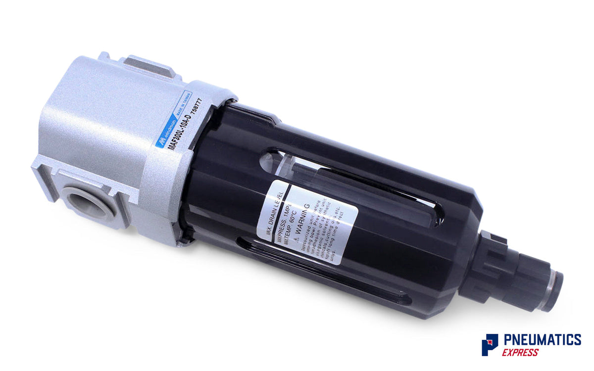 Mindman MAF300L-10A-D Air Filter Auto Drain 3/8" – Pneumatics Express