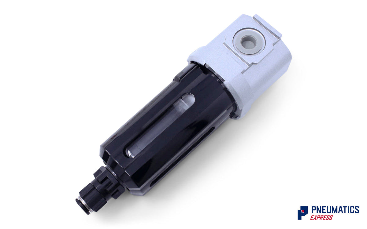 Mindman MAF300L-8A-D Air Filter Auto Drain 1/4" – Pneumatics Express