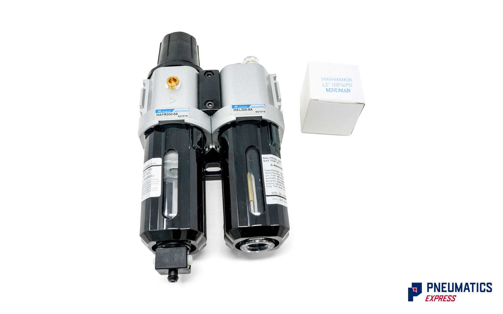 Mindman MAFR300-8A Filter Regulator 1/4" – Pneumatics Express